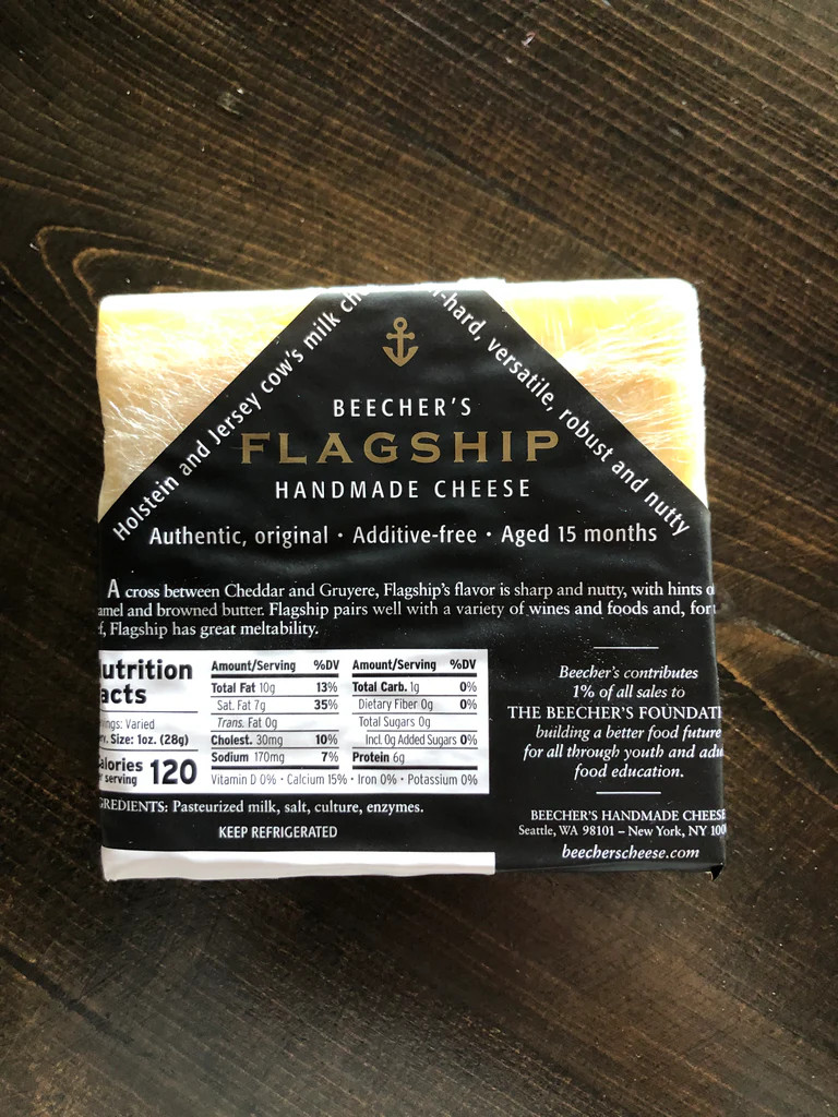 Beechers Flagship Cheddar Cheese - 1 lb
