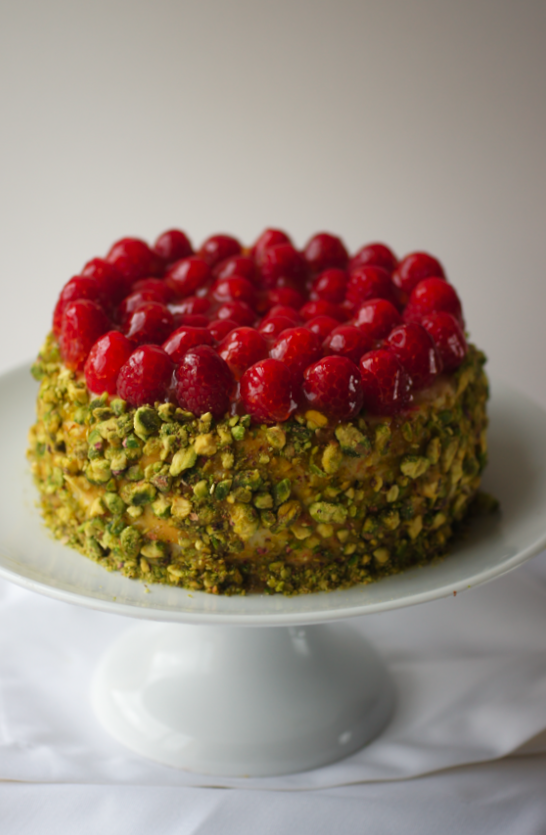 Pistachio Raspberry Cheesecake
