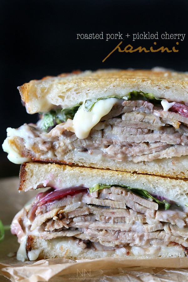 Roasted Pork, Pickled Cherry Panini - (Free Recipe below)