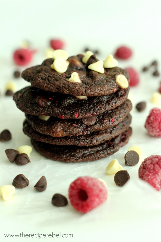 Triple Chocolate Raspberry Cookies - One Dozen