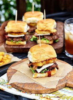 Hawaiian BBQ Mini Burgers / Sliders - (Free Recipe below)