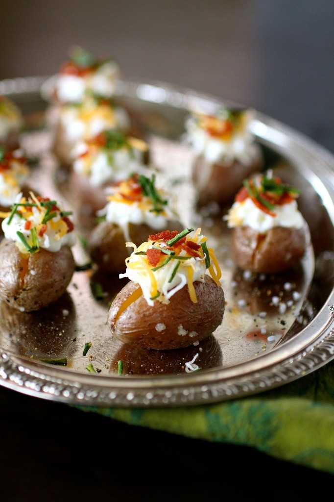 Mini Loaded Potato Football Bites - (Free Recipe below)