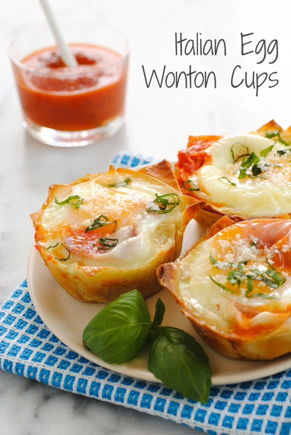 Italian Egg Wonton Cups - (Free Recipe below)
