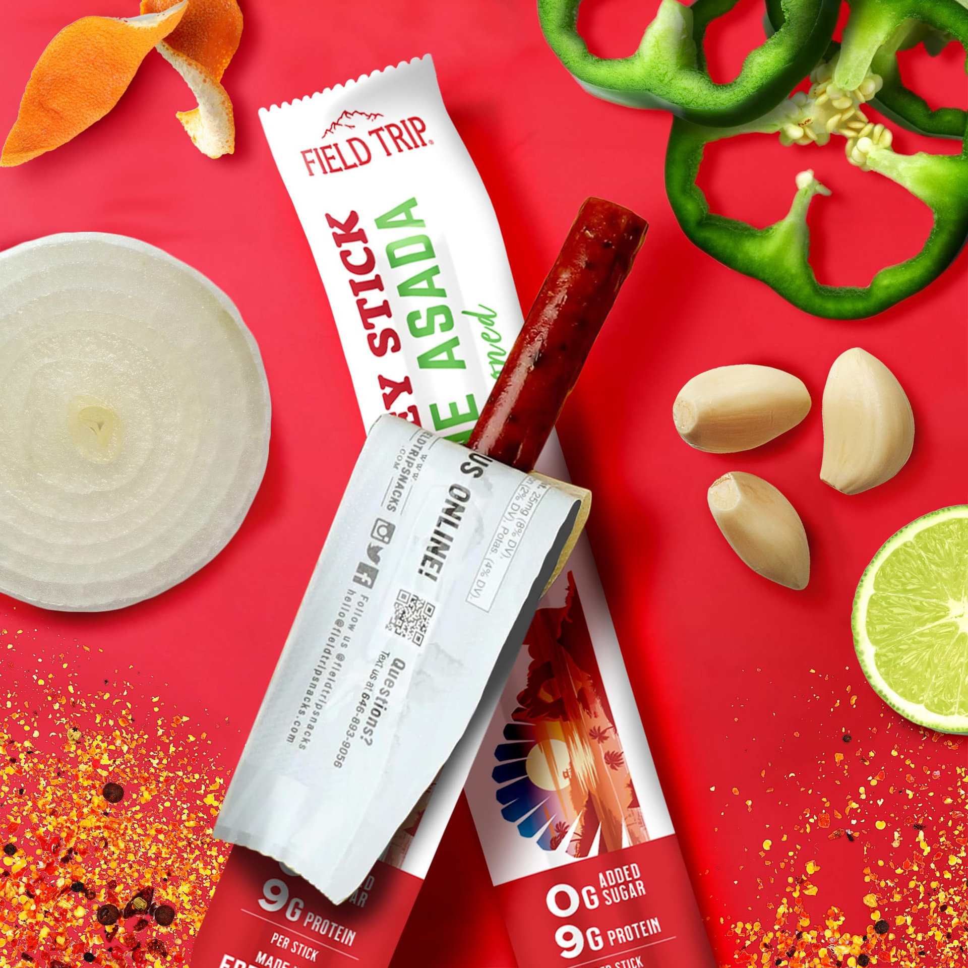 Field Trip Free Range Spicy Mango Habanero Chicken Jerky Snack Sticks ...