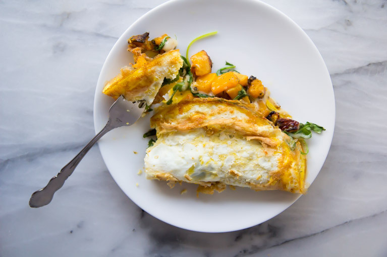 Maple Roasted Butternut Squash Omelet - (Free Recipe below)