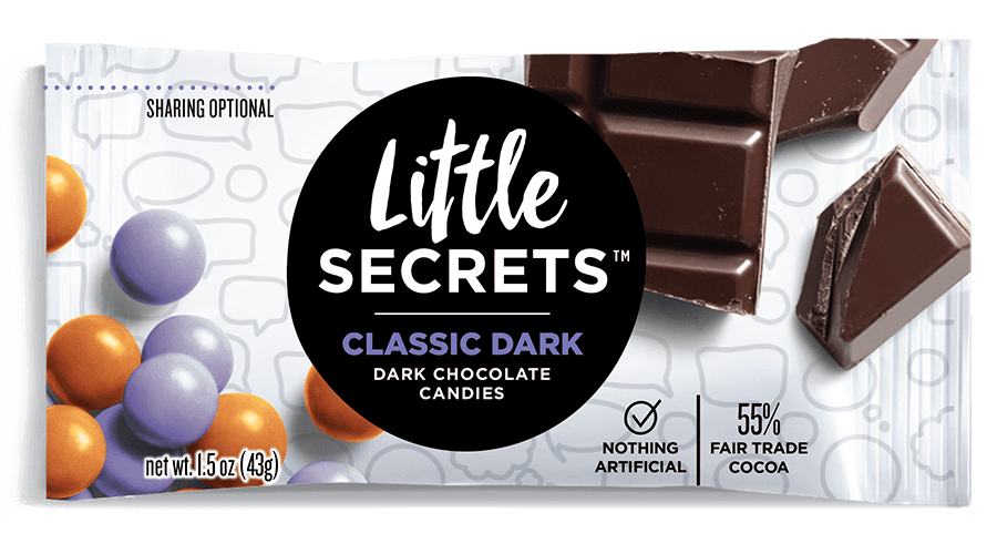 Little Secrets 5 oz Candies, 4 Pack (Classic Dark Chocolate)