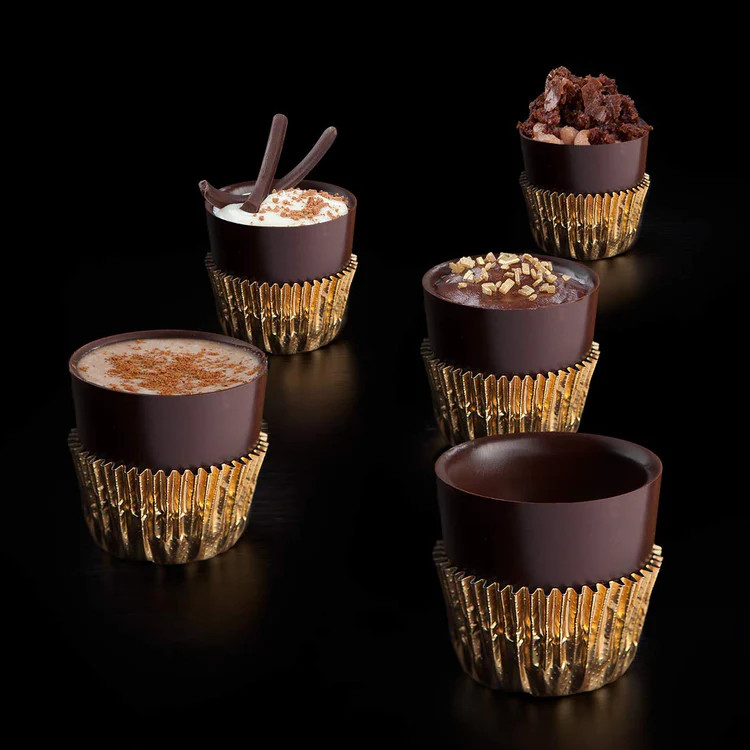 Chocolate Liqueur Cups - includes 60 Dark Chocolate Ready to Fill Cups ...