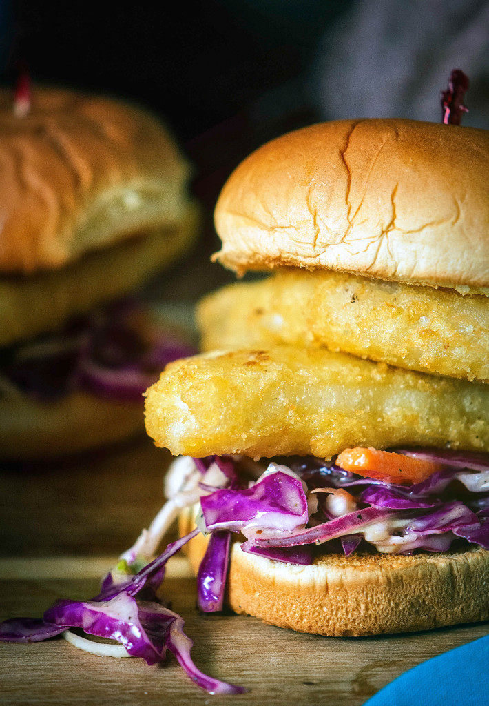 Pub Style Cod Sliders with Red Slaw - (Free Recipe below)