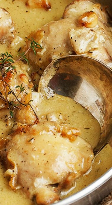 Rustic Chicken with Garlic Gravy - (Free Recipe below)