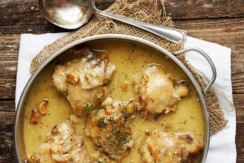 Rustic Chicken with Garlic Gravy - (Free Recipe below)