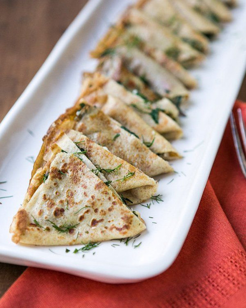 Grilled Cheese Crepes with Chard and Dill - (Free Recipe below)