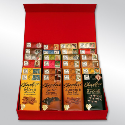 12 Bars of Chocolove xoxox Chocolate Bar Gift Set