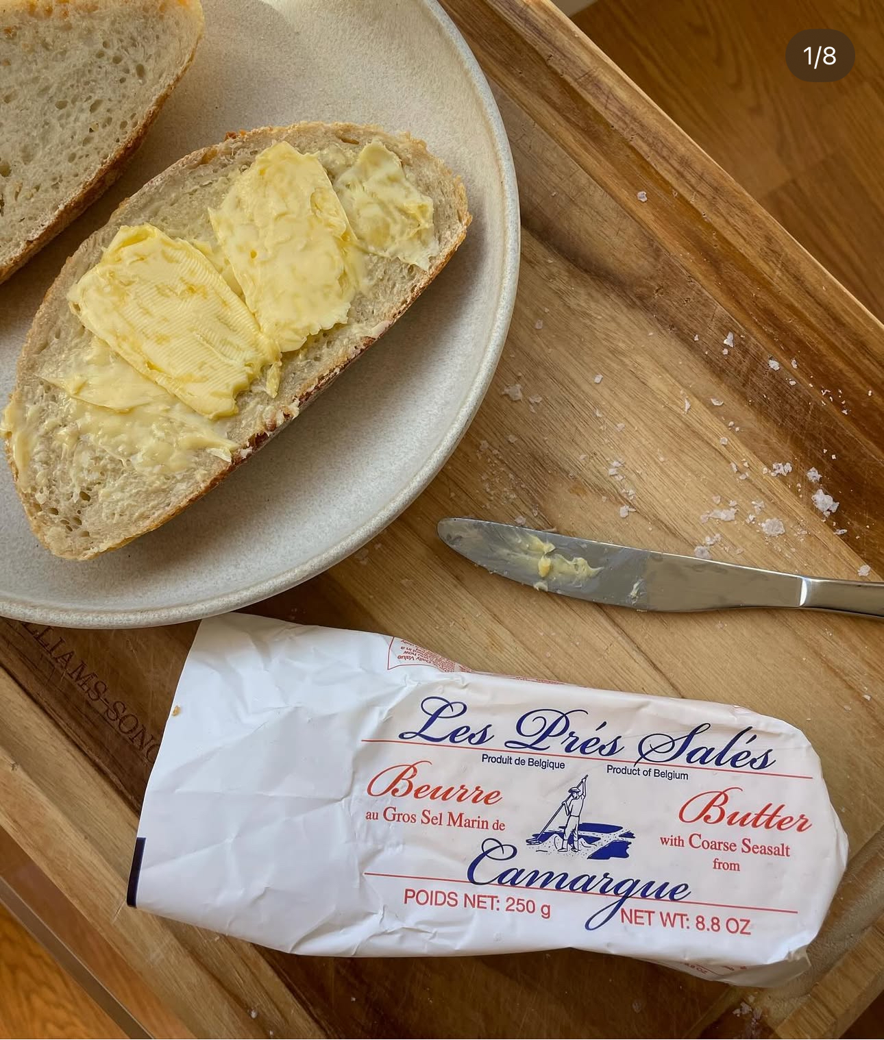 Les Pres Sales Butter with Camargue Sea Salt, 8.8 oz | Imported from ...