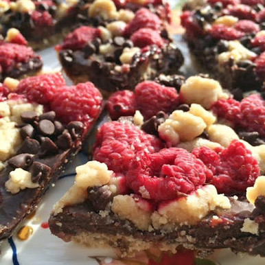 Dark Chocolate Raspberry Pie Bars - One Dozen