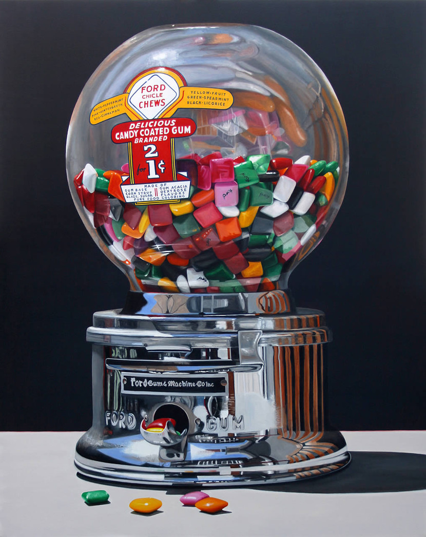 Chicle Chews Photorealism Oil Painting Daryl Gortner