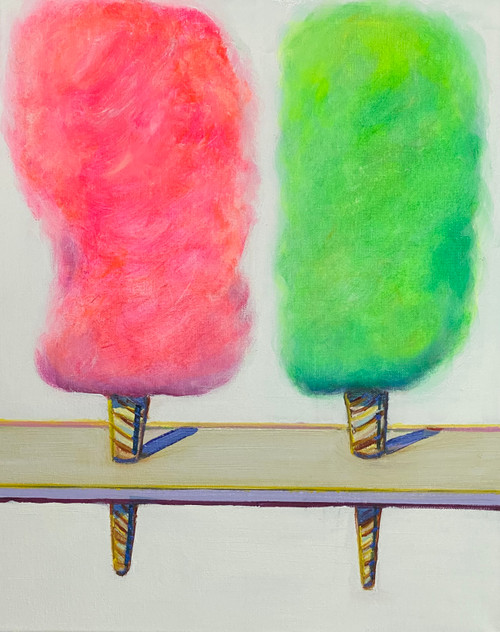 Pink and Green Cotton Candy II | Skidmore Contemporary Art | Palm Desert