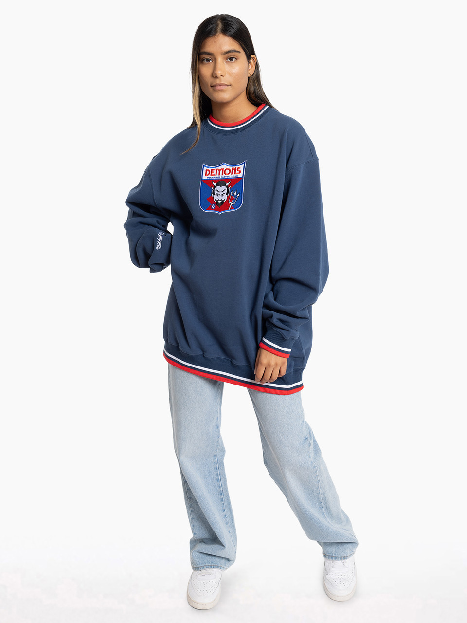 Melbourne Mitchell & Ness Logo Team Applique Crew - MCG Shop