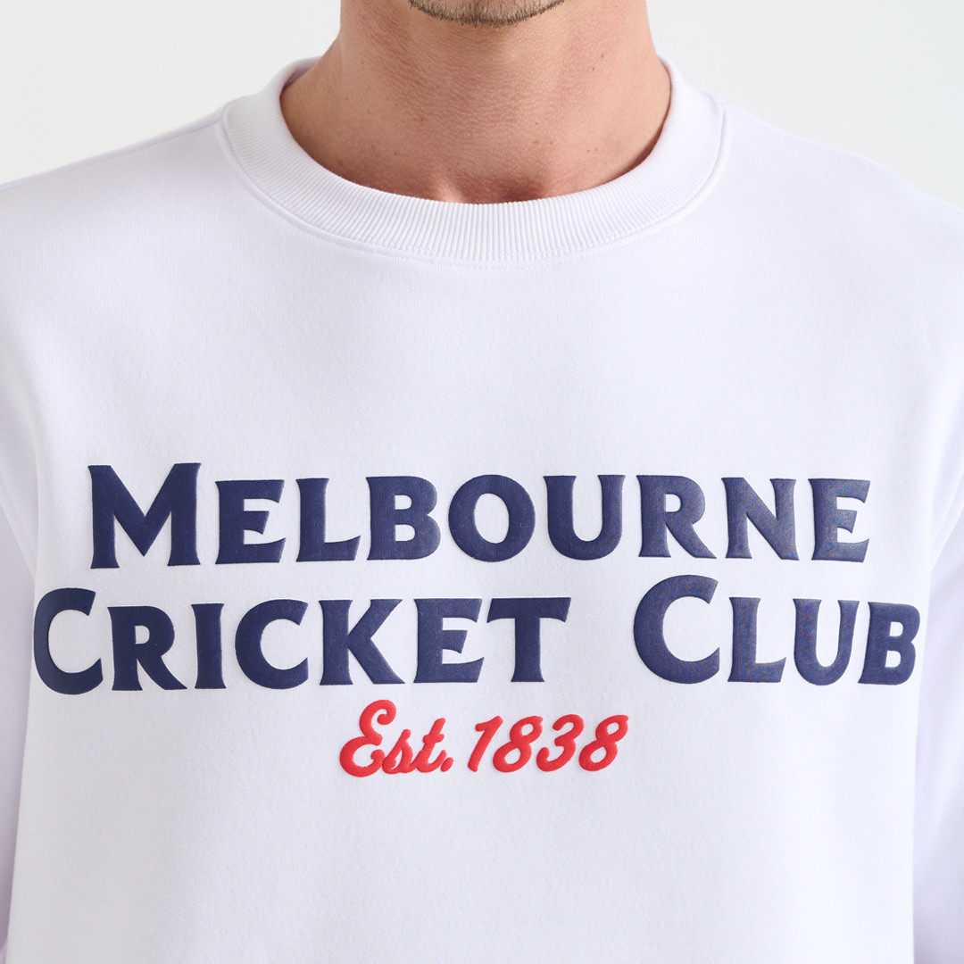 MCC Crew Neck Jumper White - MCG Shop