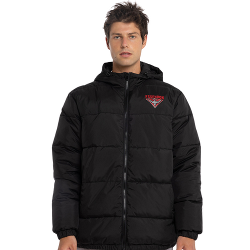 Essendon Puffer Jacket Mens - MCG Shop