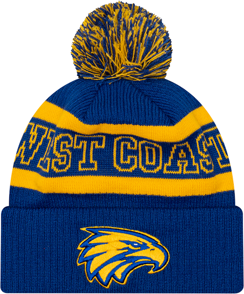 West Coast Eagles New Era Onfield Knit Beanie - MCG Shop