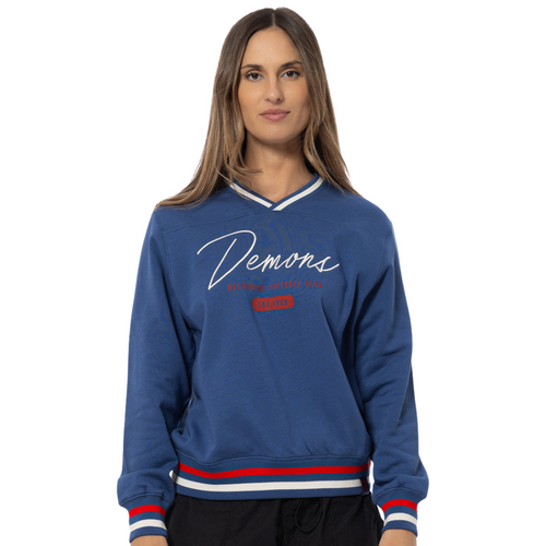 Melbourne Demons Womens Stack Crew - MCG Shop
