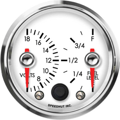 2-5/8" Classic Dual Gauge - Volts / Fuel Level