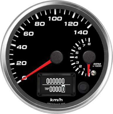 4" Dual Gauge - 140 km/h GPS Speedometer / 8K Tachometer