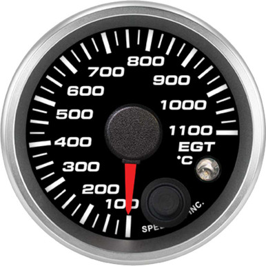 2-1/16" EGT Temp Gauge 100-1100C (w/ warning)
