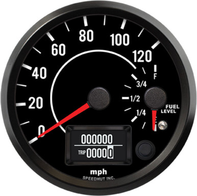 4" Dual Gauge - 120 mph GPS speedometer / Fuel Level