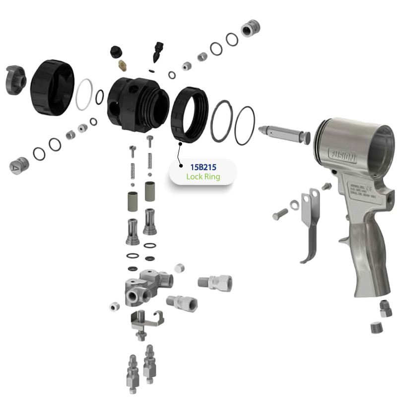 Lock Ring for Graco Fusion Air Purge (AP) Spray Gun (15B215)