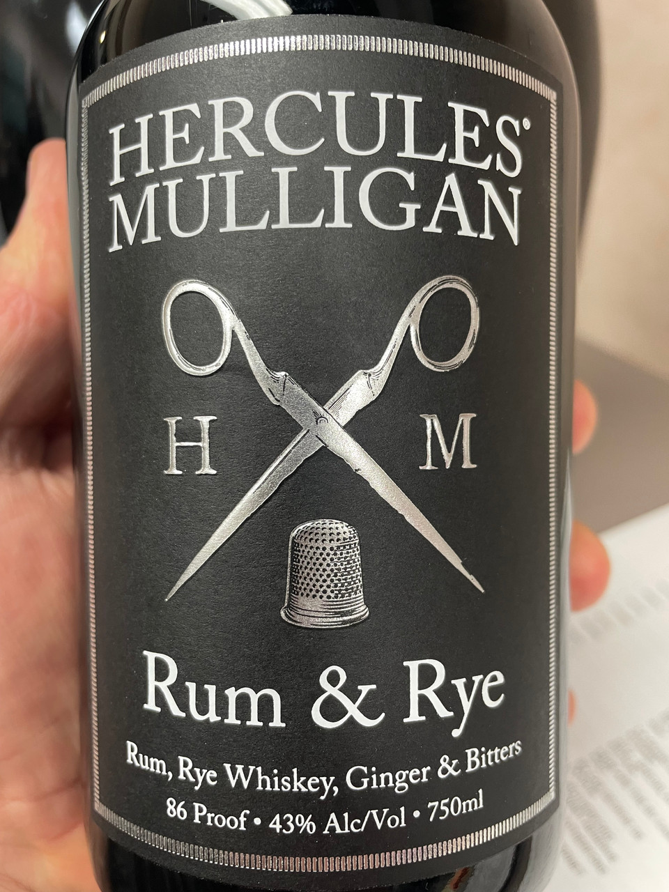 Hercules Mulligan Rum & Rye 750ml - Haskells