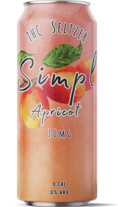 Simpl Apricot 10mg THC Seltzer 4pk cans - Haskells