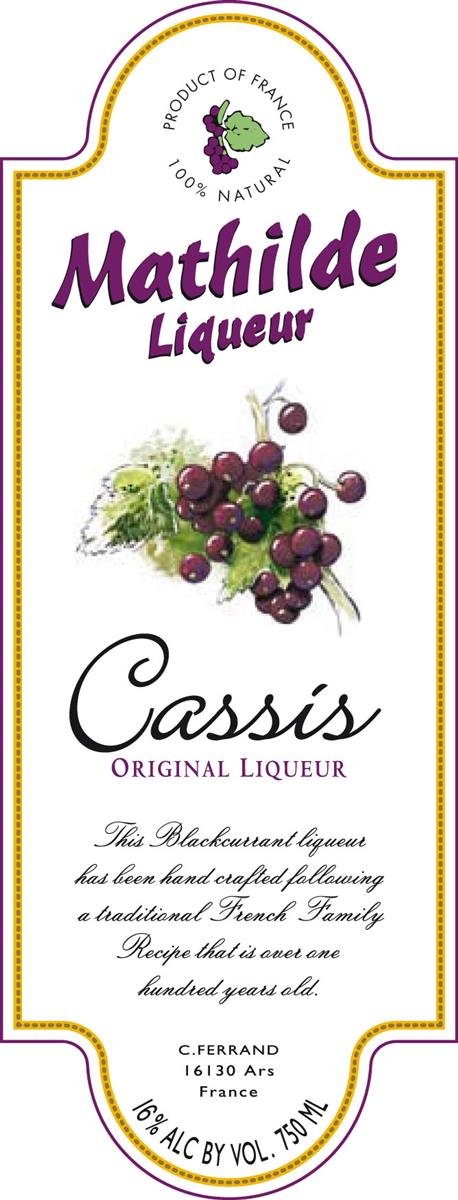 Mathilde Cassis 750ml - Haskell's Wine & Spirits