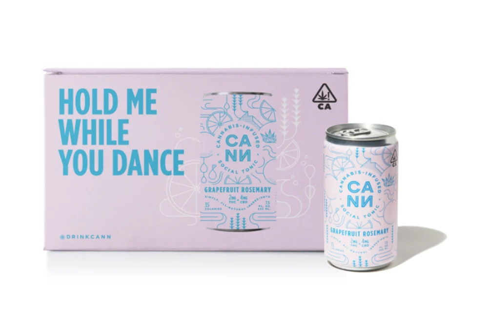 Cann Grapefruit Rosemary THC Seltzer 6pk cans - Haskells