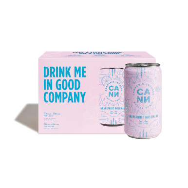 Cann Grapefruit Rosemary 2mg THC Seltzer 4pk cans - Haskells