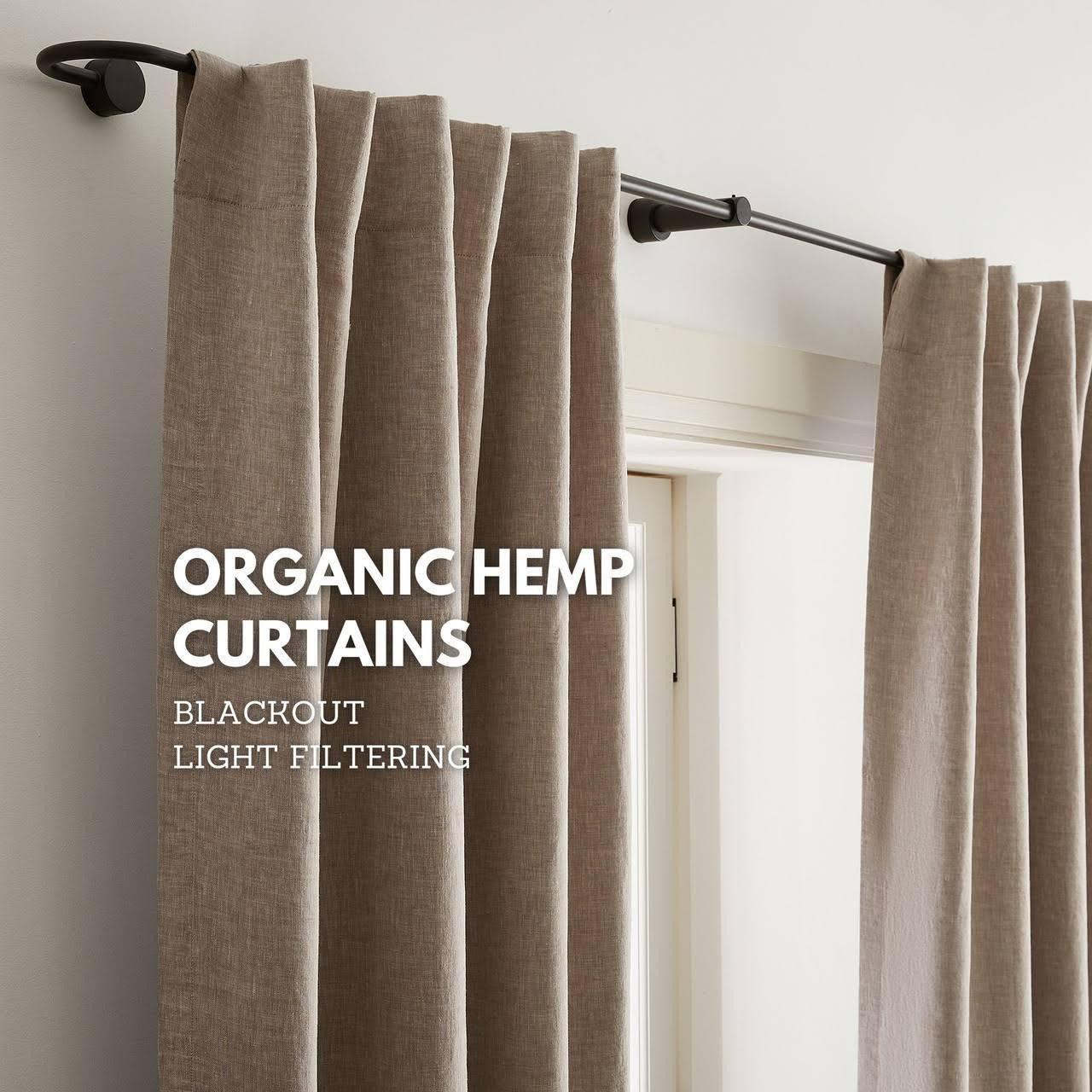 Organic Belgian Linen Basketweave Drapery Curtain Collection Lined With ...