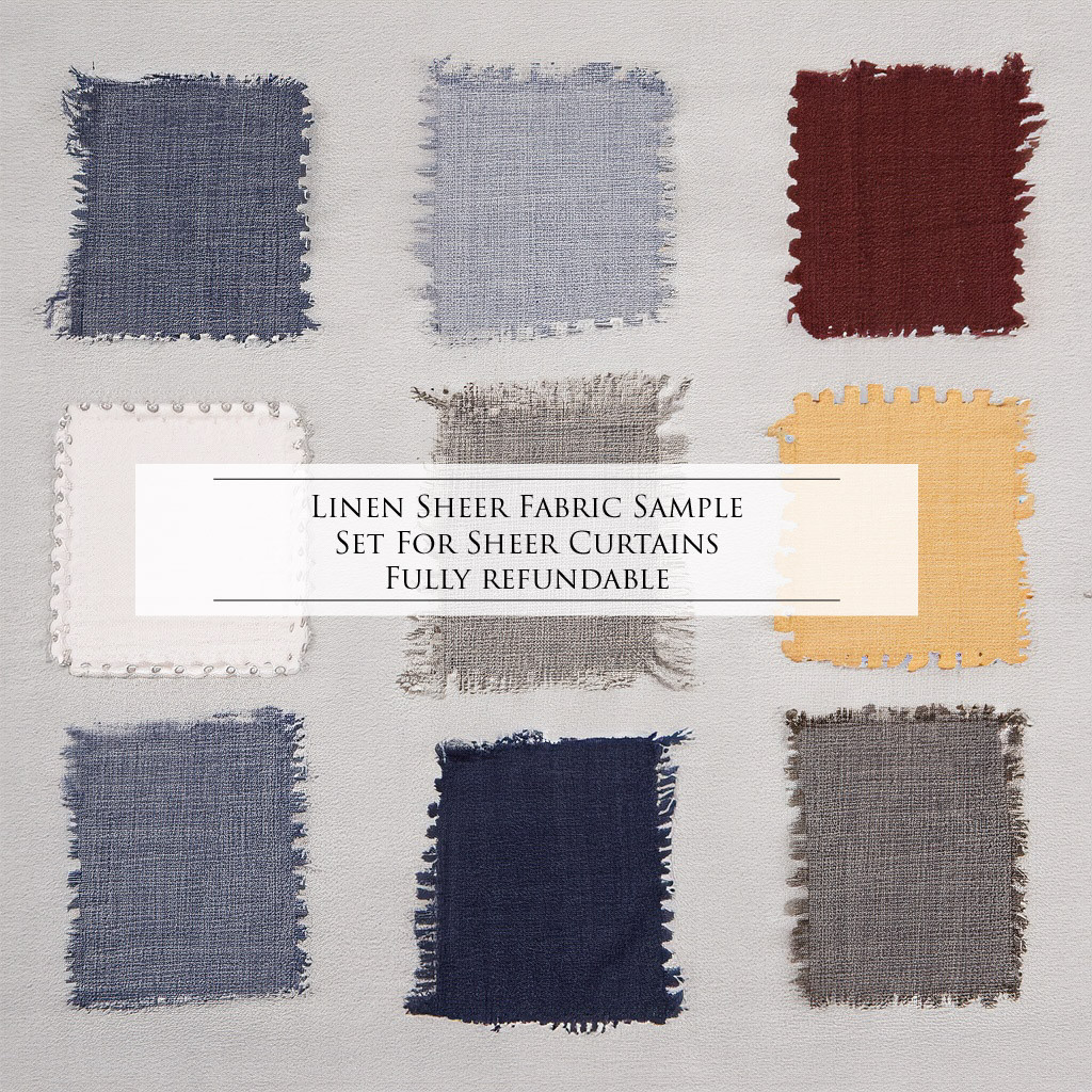 Sheer Linen Fabric Samples For Curtains