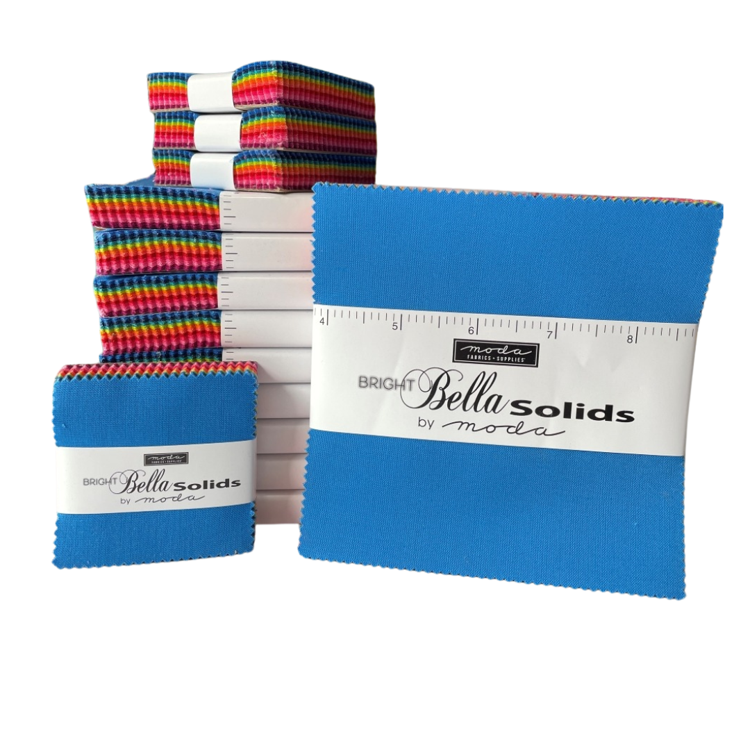 Bella Solids Bright Mini Charm Pack | Moda Fabrics | 100% Cotton ...