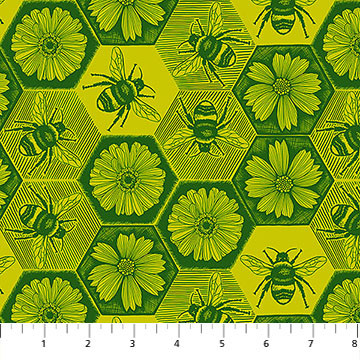 Honeycomb Lime | Indelible Ink Collection | Northcott | 100% Cotton ...