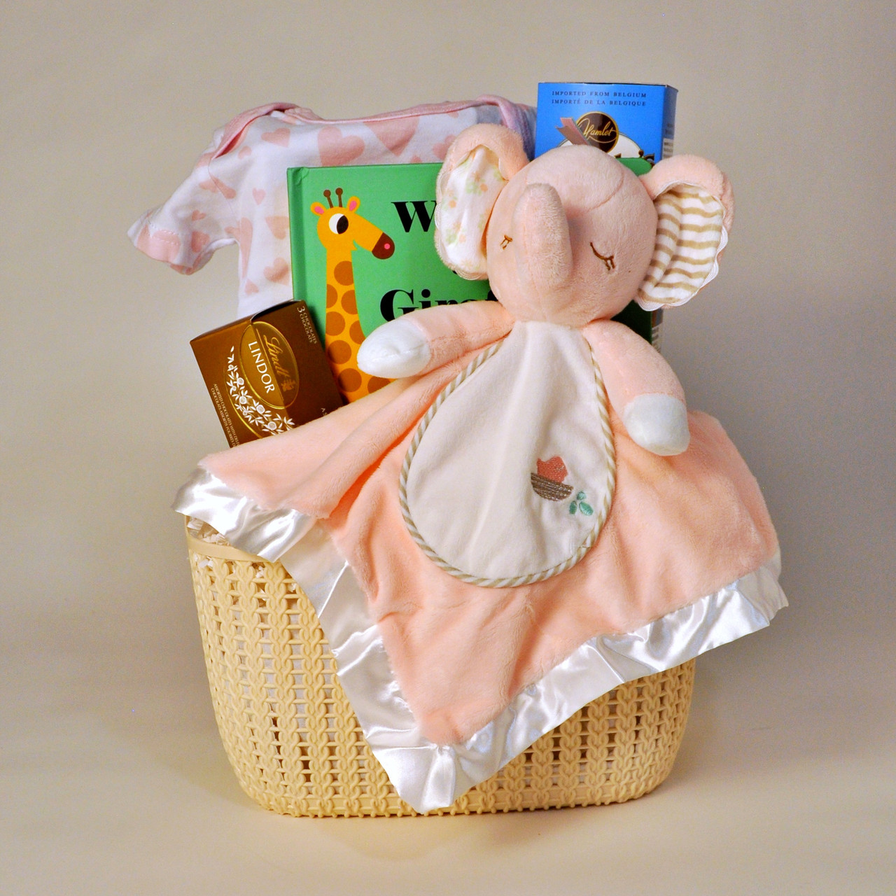 Pink Elephant Baby Gift Basket in Winnipeg | Canada