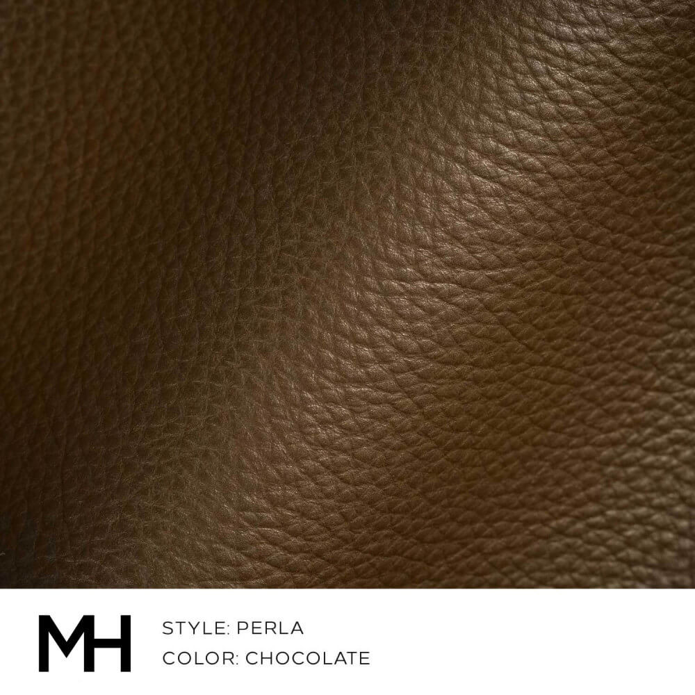 Moss Home | Made in the USA - Perla Chocolate Leather Swatch