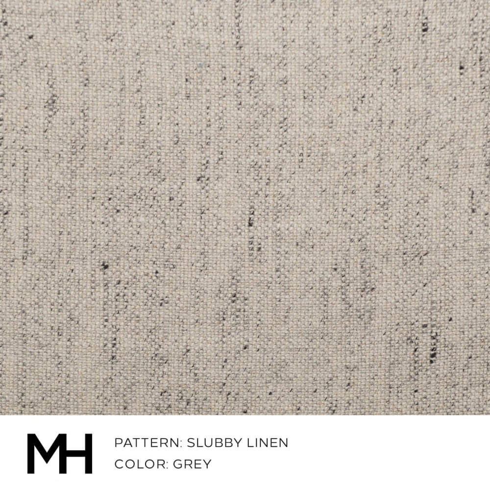 Moss Home | Made in the USA - Slubby Linen Grey Fabric by the Yard