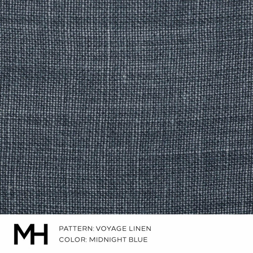 Moss Home | Made in the USA - Voyage Linen Midnight Blue Fabric by the Yard