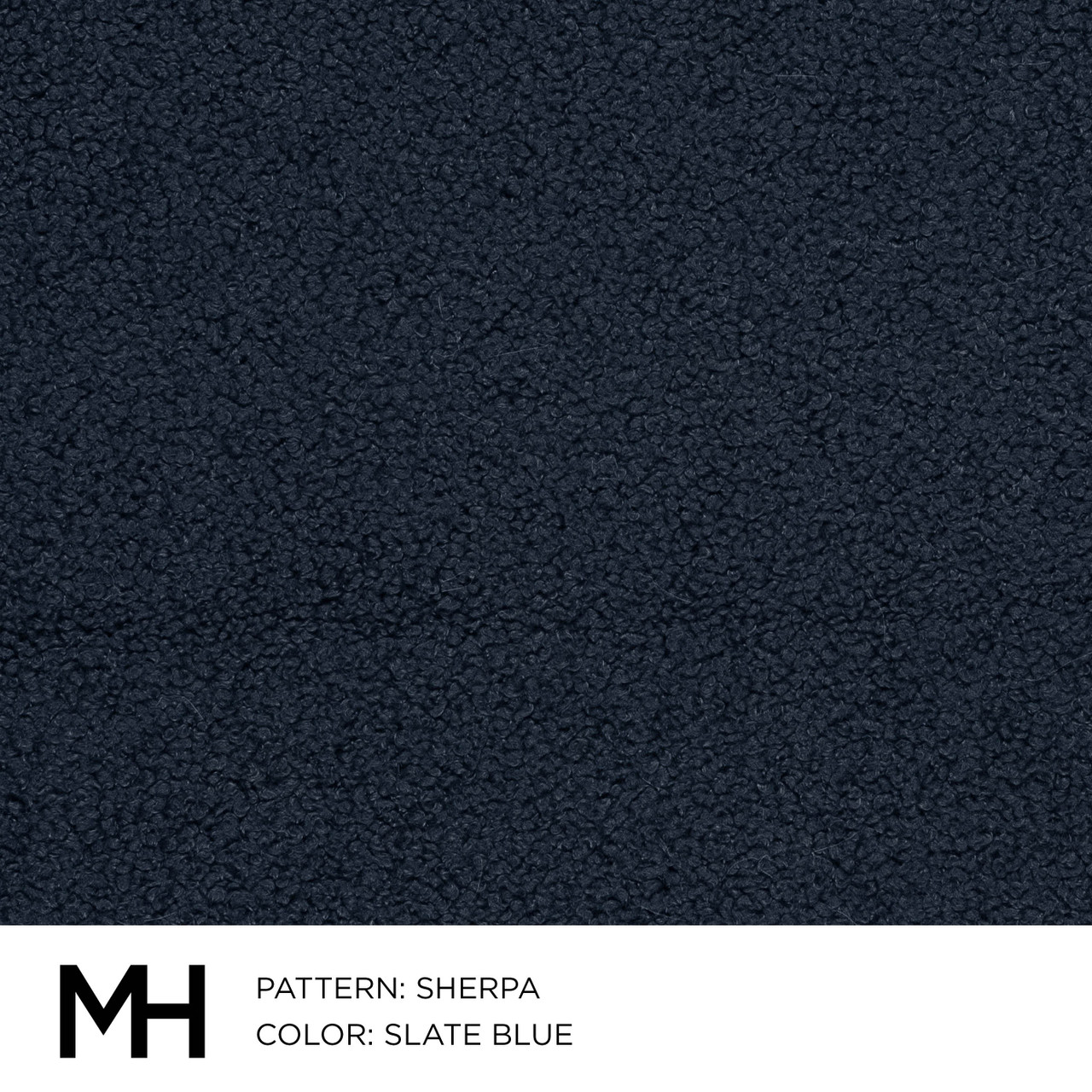 Moss Home | Made in the USA - Sherpa Slate Blue Fabric Swatch