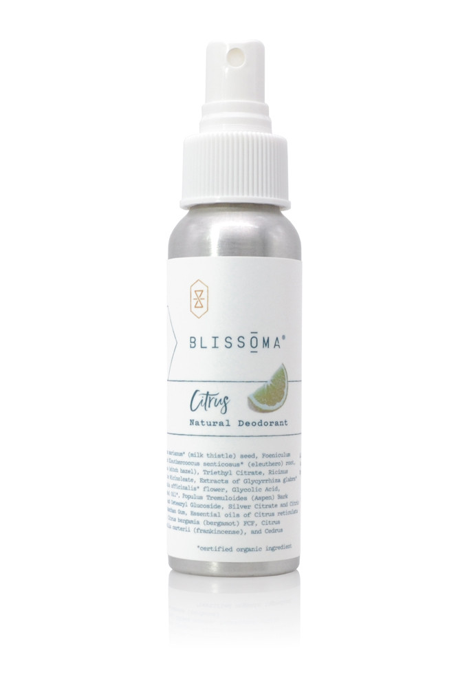 Citrus Natural Deodorant Aromatic Spray - Blissoma Botanical Beauty