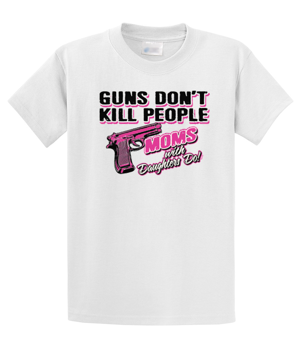 Funny Tee Shirt Guns Don't Kill Mothers Do Lightgrey - Trenz Shirt Company