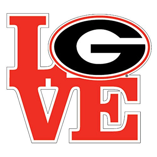 Georgia Bulldogs LOVE w/ Georgia G Decal - Trenz Shirt Company
