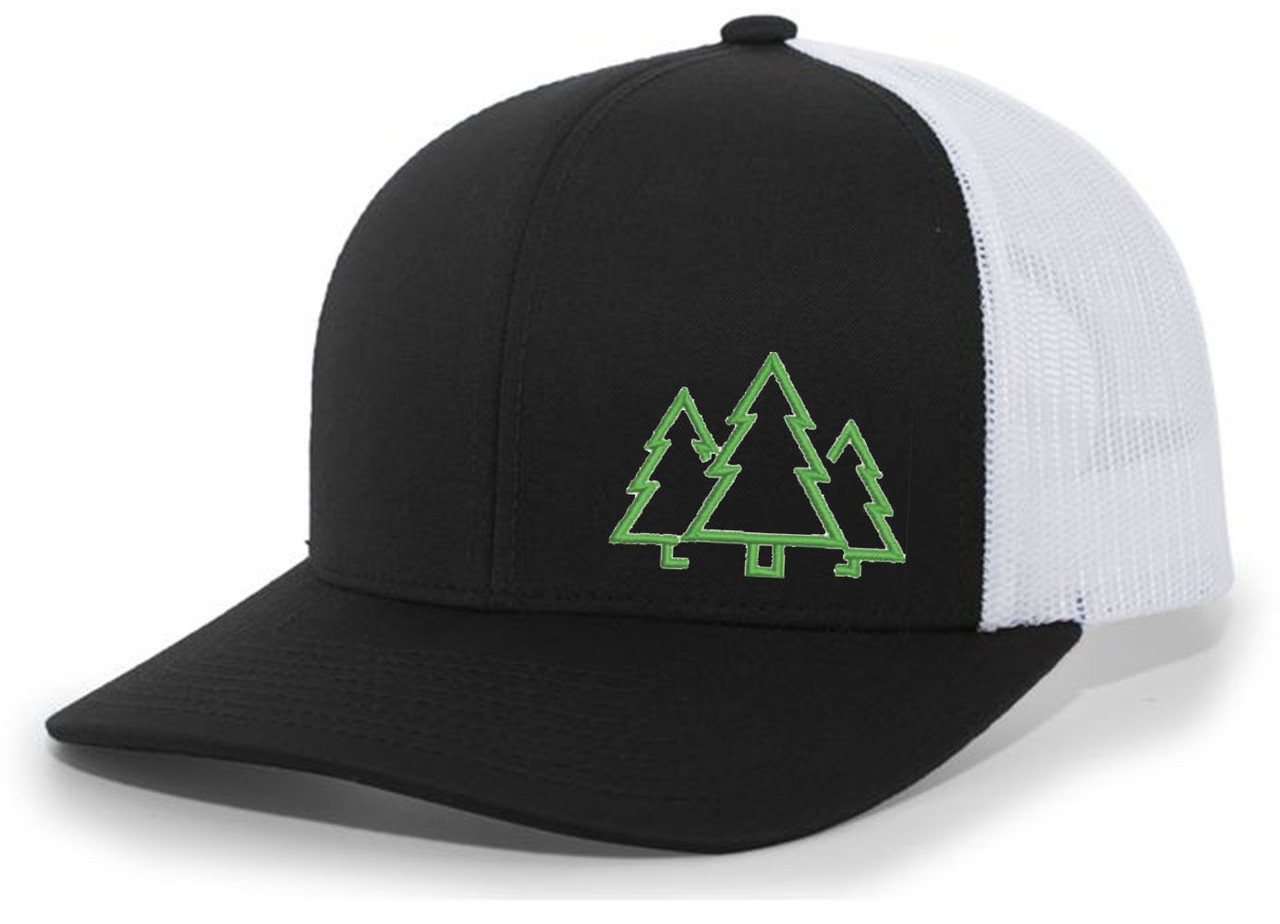 Heritage Pride Pine Trees Mens Embroidered Mesh Back Trucker Hat ...