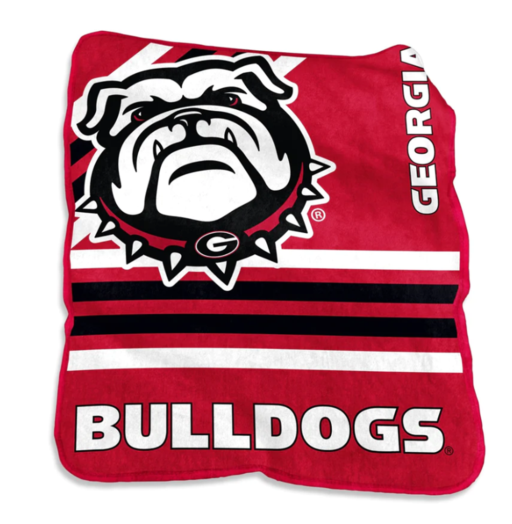 Logo Brands Univeristy of Georgia UGA NCAA Raschel Throw Blanket, 50" x ...