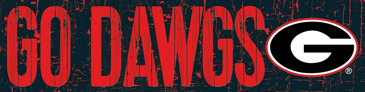 Fan Creations University of Georgia Bulldogs 6x24 Go Dawgs Wood Sign - Trenz Shirt Company